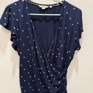 Boden | Tops | Boden Womens Navy And Blue Blouse | Poshmark